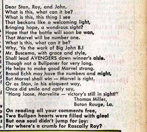 Comics Oughta Be Fun! - I’m not adverse / To a little verse.