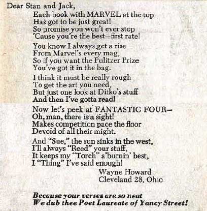 Comics Oughta Be Fun! - I’m not adverse / To a little verse.